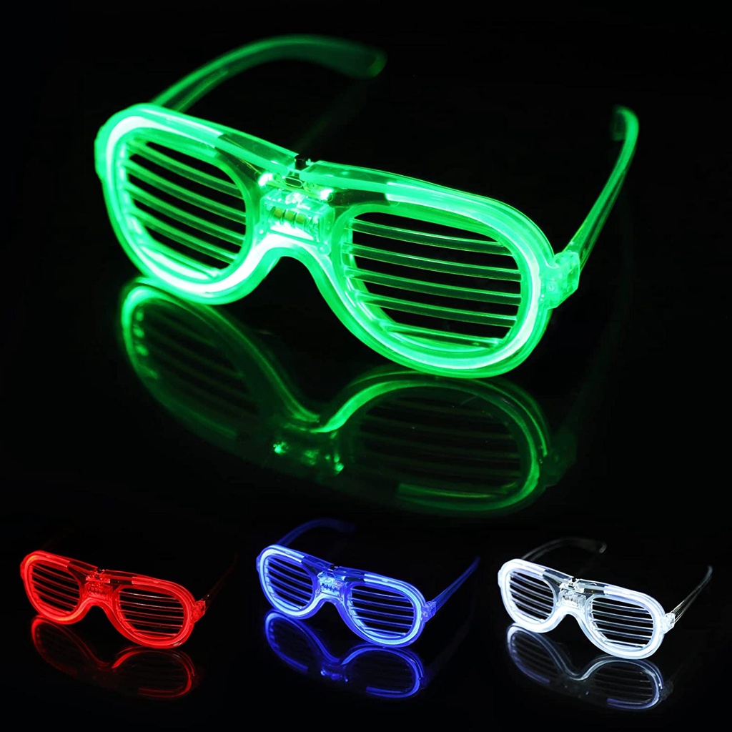 LED Luminous Glasses EL Wire Neon Flashing Goggles Colorful Cyberpunk ...