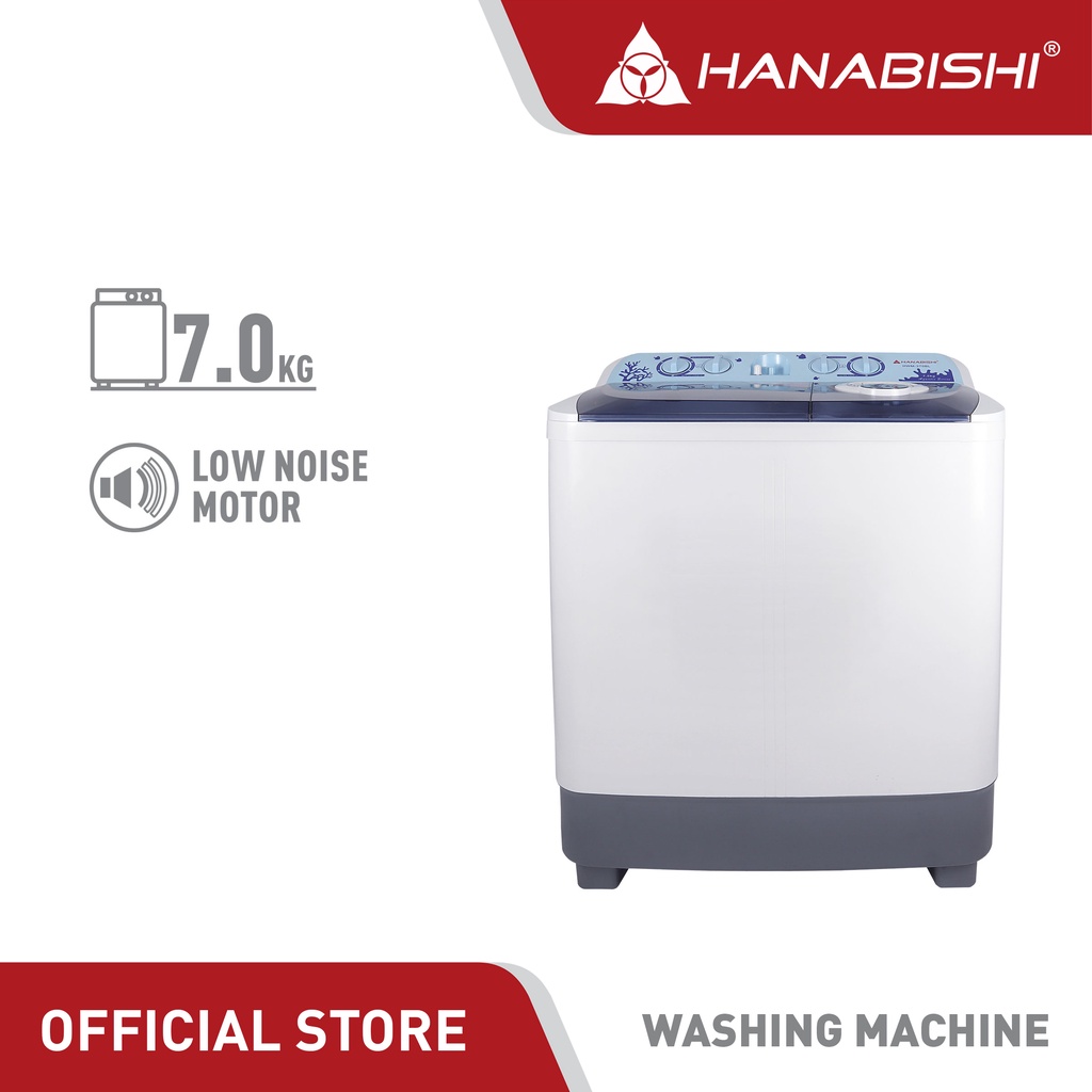 Hanabishi Twin Tub Washing Machine HWM370BL | Shopee Philippines