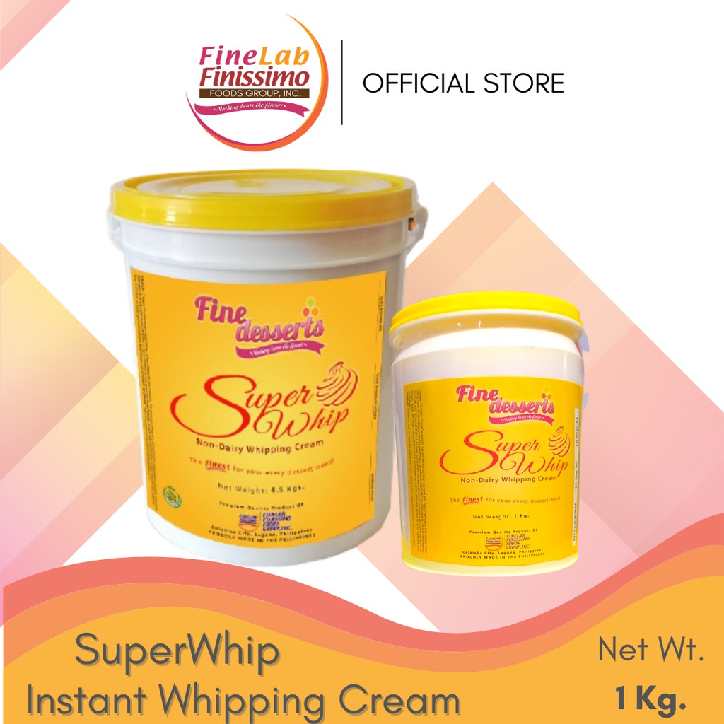 FineDesserts SuperWhip Instant Whipping Cream 1kg | Shopee Philippines