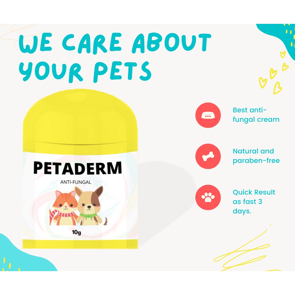 PETADERM Best Anti- Fungal Galis Ringworm Ointment for Pets Dog and Cat ...