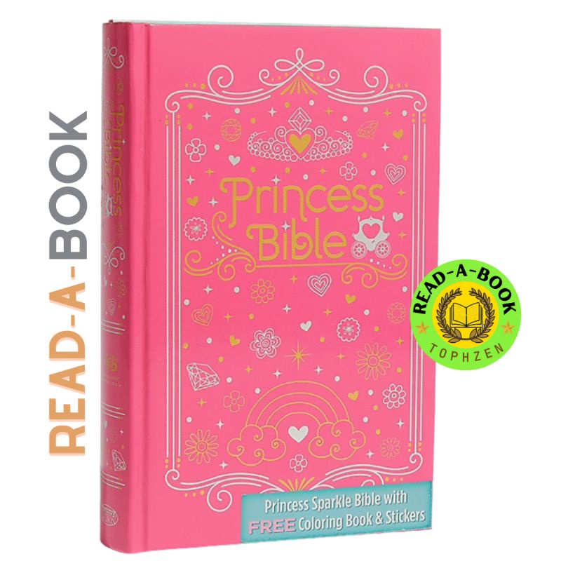 (OLD STOCK) ICB, Princess Bible, Pink, Hardcover, with Coloring Sticker ...