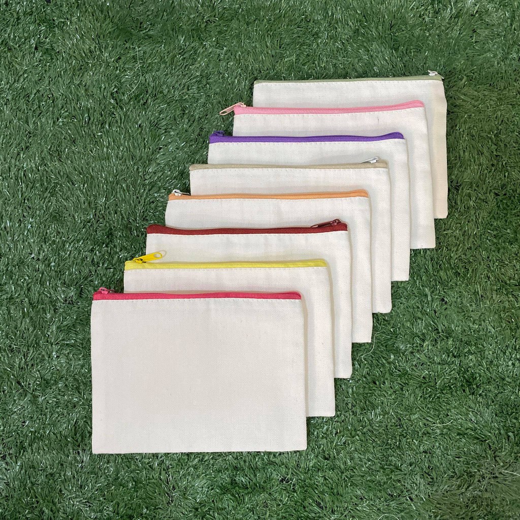 Plain Katsa Colored Zipper Pouch High Quality Canvas | Shopee Philippines