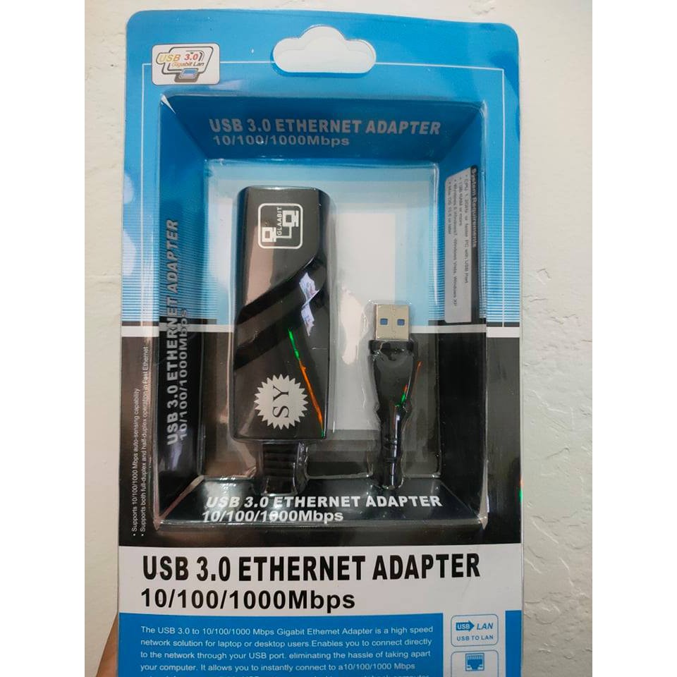 USB 3.0 Ethernet Adapter Ethernet Adapter RJ45 Lan Network Card Lan ...