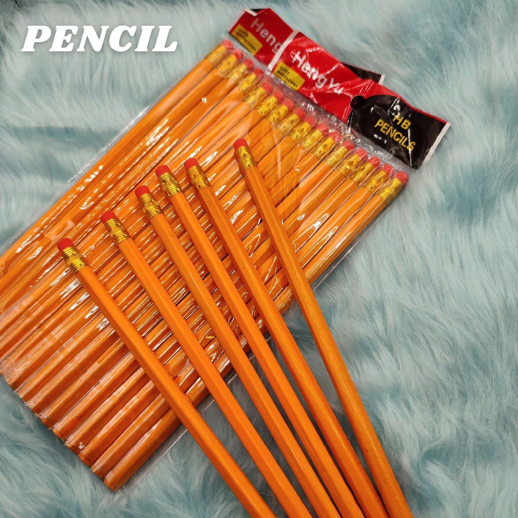 Pencil / Panulat with eraser | Shopee Philippines