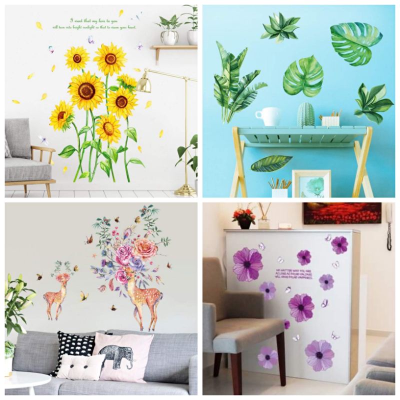Removable Mural Wall Sticker Living Room Background Decal Wall Stickers ...