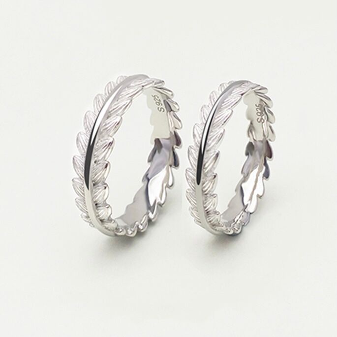 KS silver original 925 italy silver CP110 (couple ring) | Shopee ...