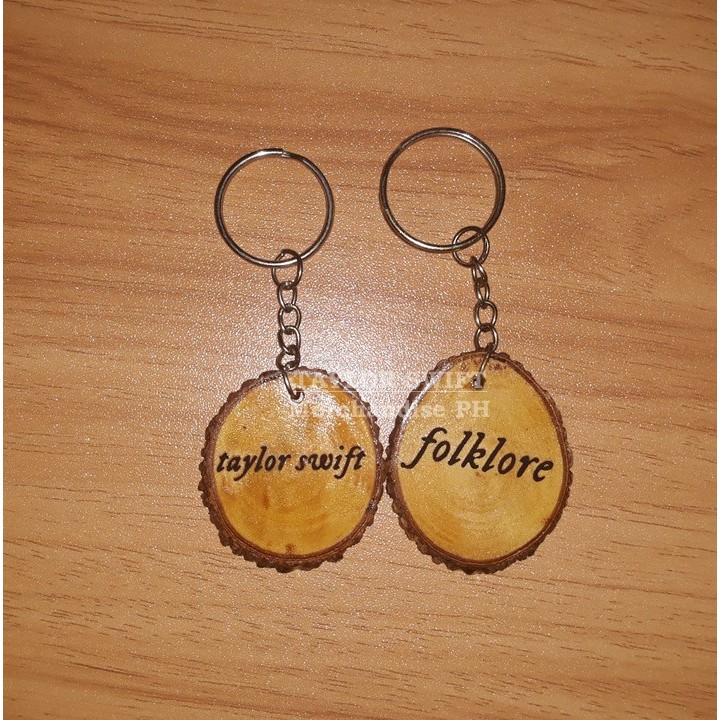 Taylor Swift Folklore Wooden Keychain / Taylor Swift Folklore Wooden ...