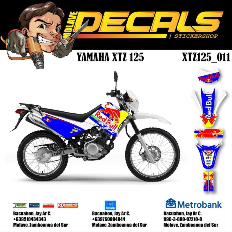 Yamaha XTZ 125 Decals Set | XTZ125_011 | Shopee Philippines