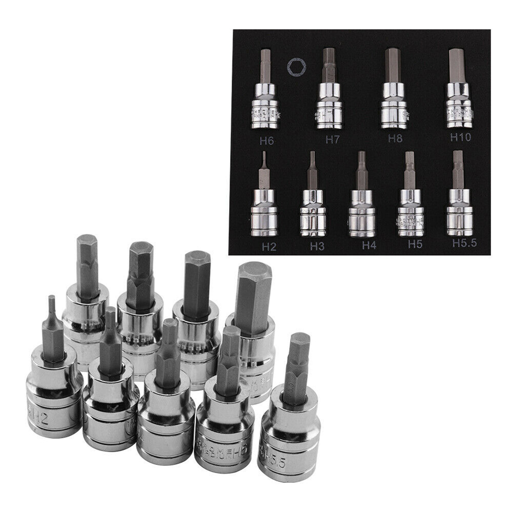 9pcs/set Allen Wrench Socket Hex Bit Socket Wrench Adapter 3/8" Drive ...