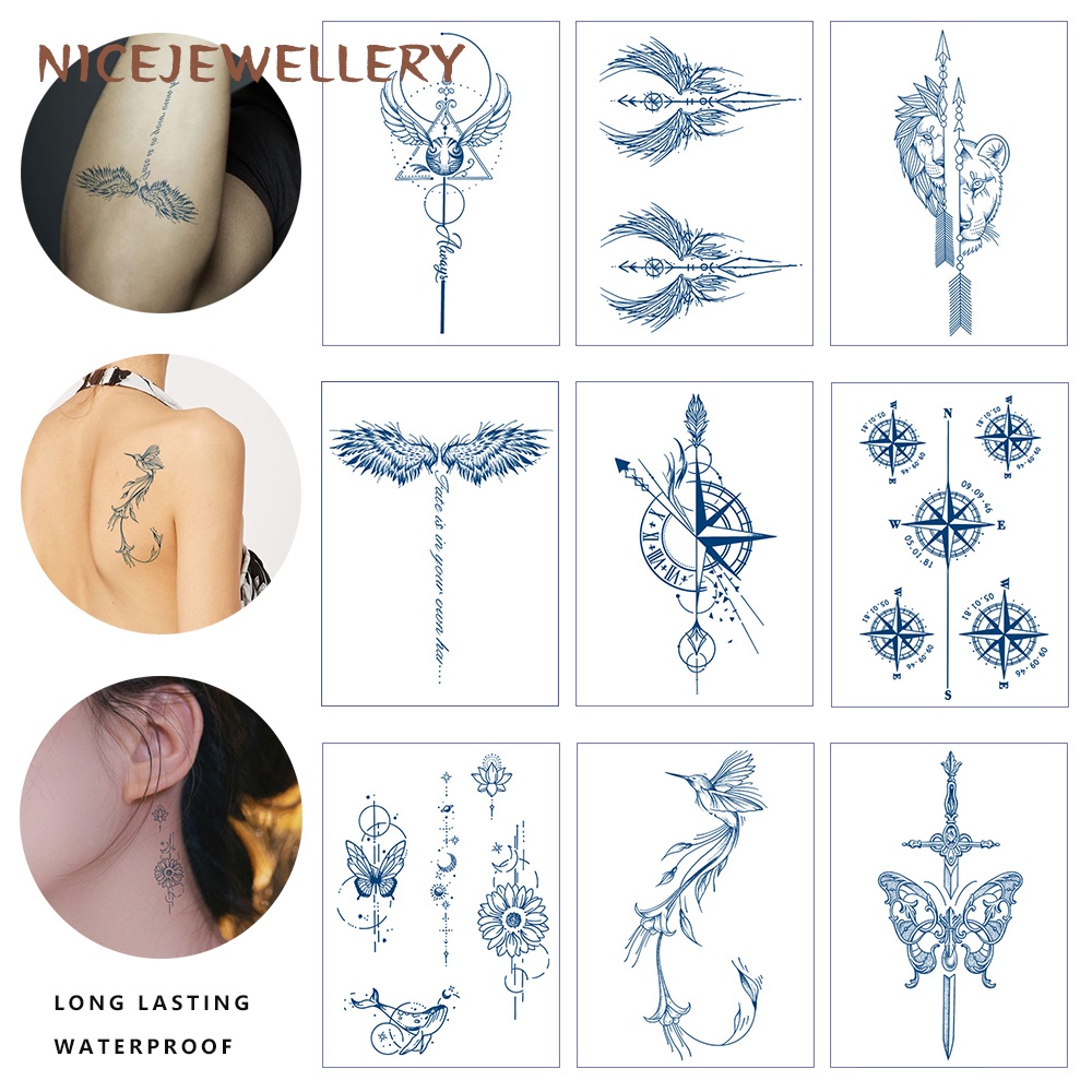 Flowers Tattoo Stickers Waterproof Long Lasting Tattoo Stickers ...