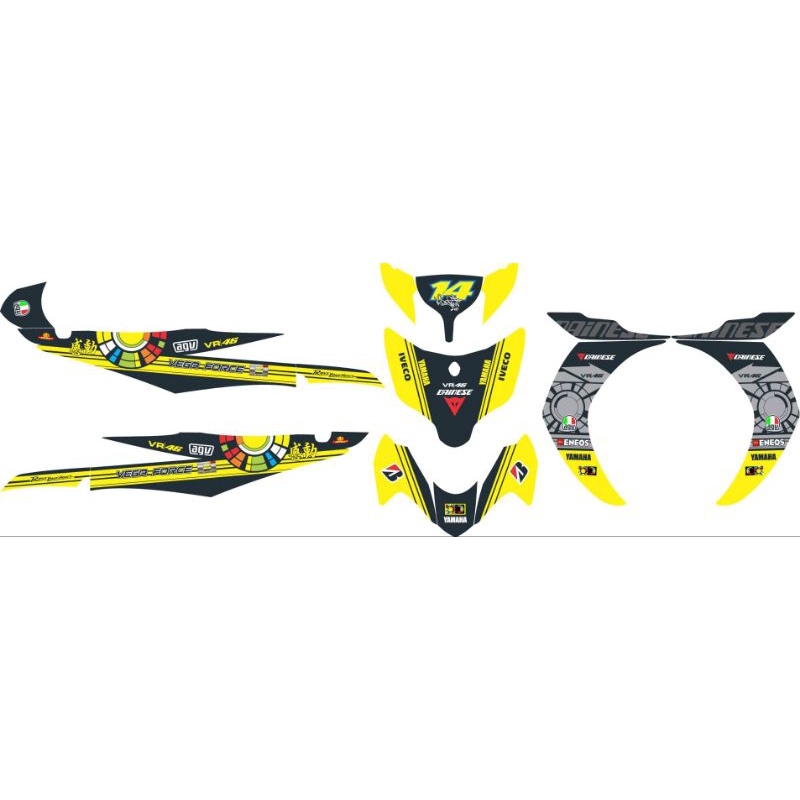 DECALS GLOSS & MATT LAMINATED FOR VEGA FORCE CLASSIC/VEGA FORCE FI ...