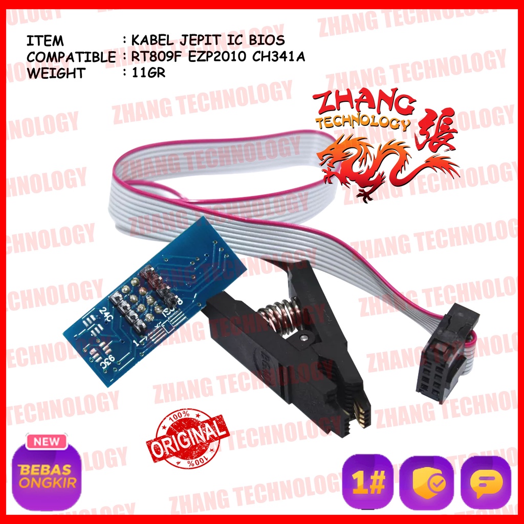 [ ZHANG TECHNOLOGY ] SOP8 SOIC8 FLASH CHIP IC TEST CLIP IC EPROM EEPROM ...