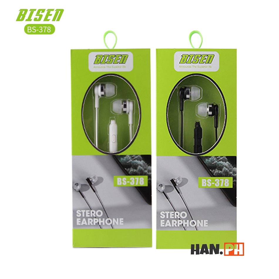 Bisen BS378 3.5mm Jack Universal Earphone Stereo Audio Sound | Shopee ...