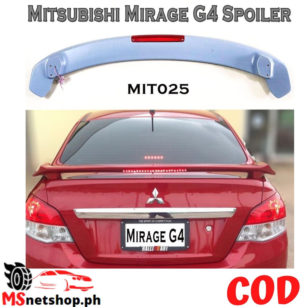 2012-2019 Mitsubishi Mirage G4 Spoiler Wings with 3rd Brake light ...
