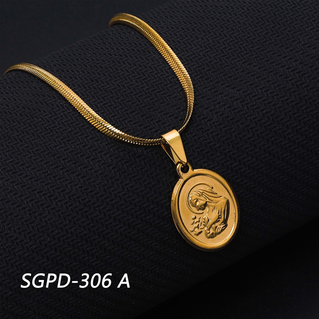 LAJ - 18k Gold Stainless Steel Pendants(SGPD) with Free Box | Shopee ...