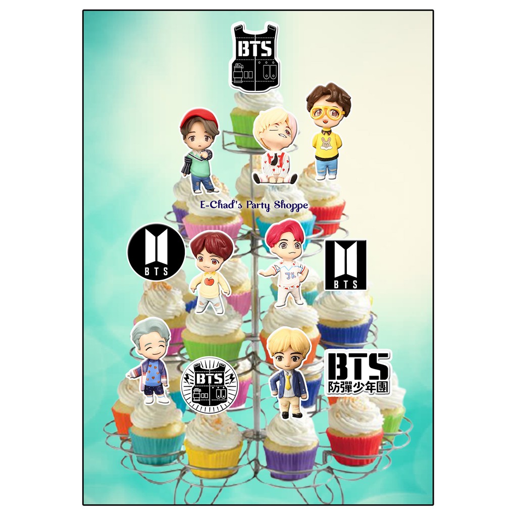 BTS Theme Cupcake Topper (12pcs./pack) | Shopee Philippines BTS Theme Cupcake Topper (12pcs./pack) | Shopee Philippines