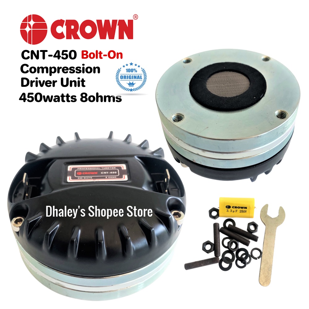 1pc. Original Crown CNT-450 450watts Bolt On Compression Driver Unit ...