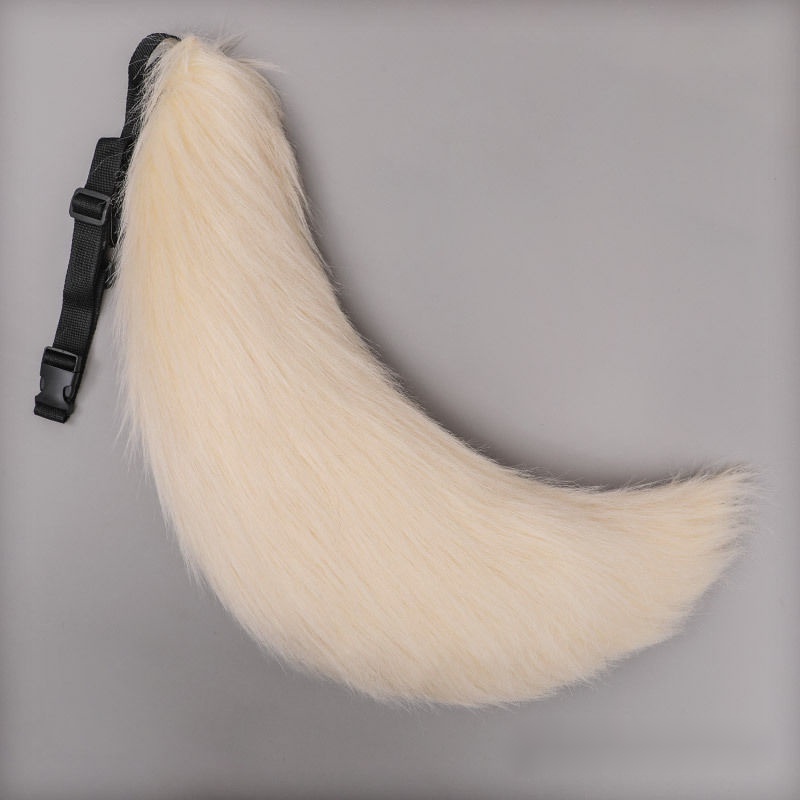 Long-haired fox tail cos ear beast ear cosplayJK tail simulation tail ...