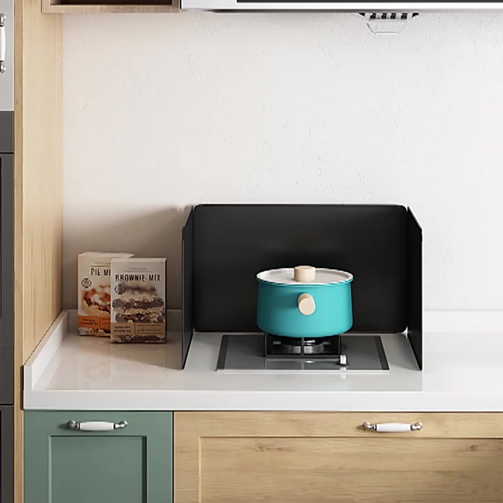 Gas stove induction oven oil baffle foldable kitchen countertop baffle ...