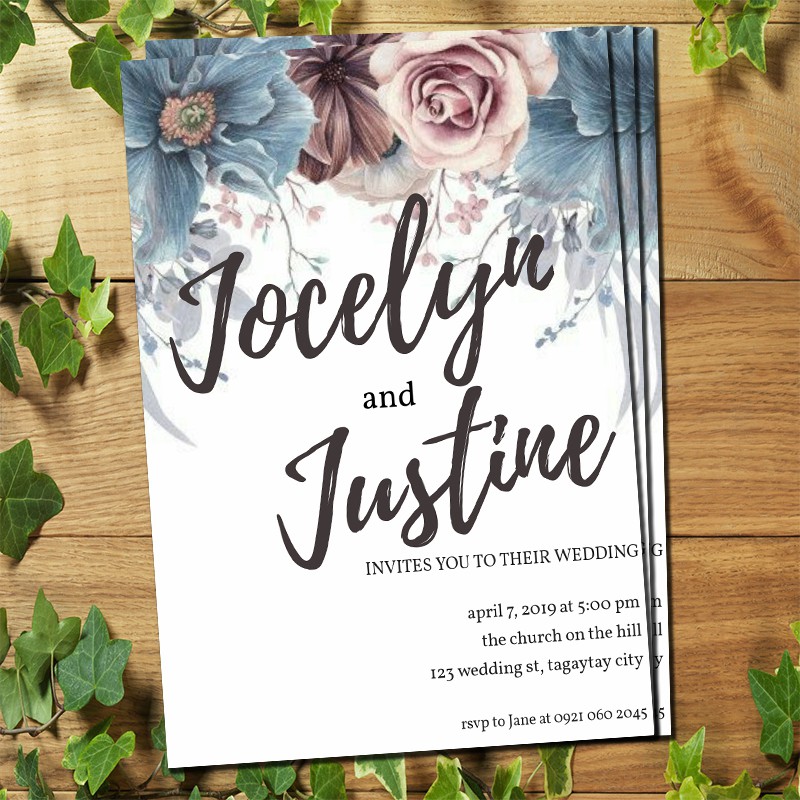 Customized Wedding Invitations (Free Layout / Laminated Invitations ...