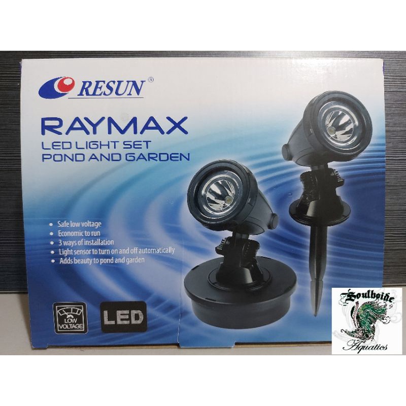 RESUN Raymax LED Light Set Pond and Garden RM33 3W x 3pcs | Shopee ...