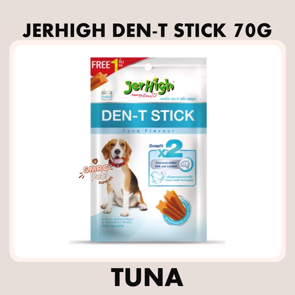 Jerhigh Den-T Stick Dog Treats Denta Stick Treats Bacon Milk Tuna 70g ...