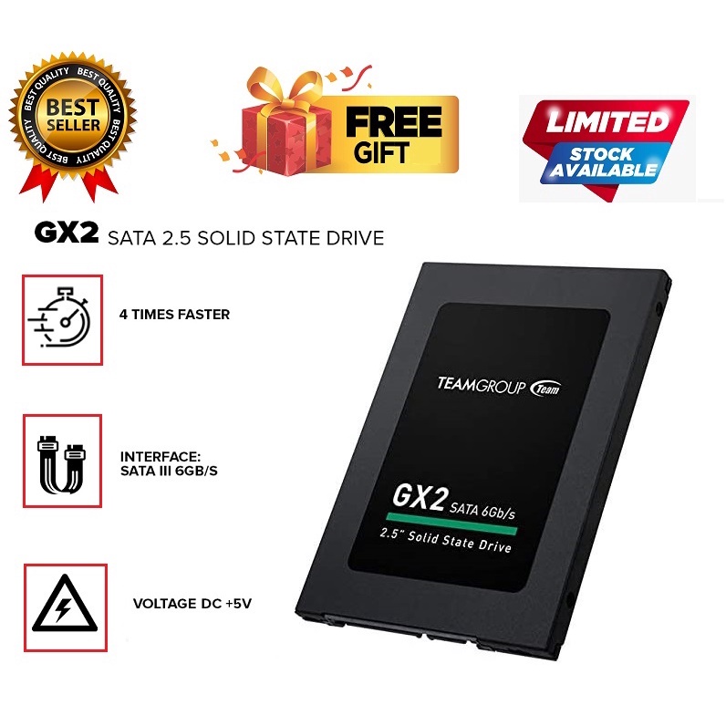 Team Elite GX2 512GB Sata III 2.5 Solid State Drive with Free gift ...