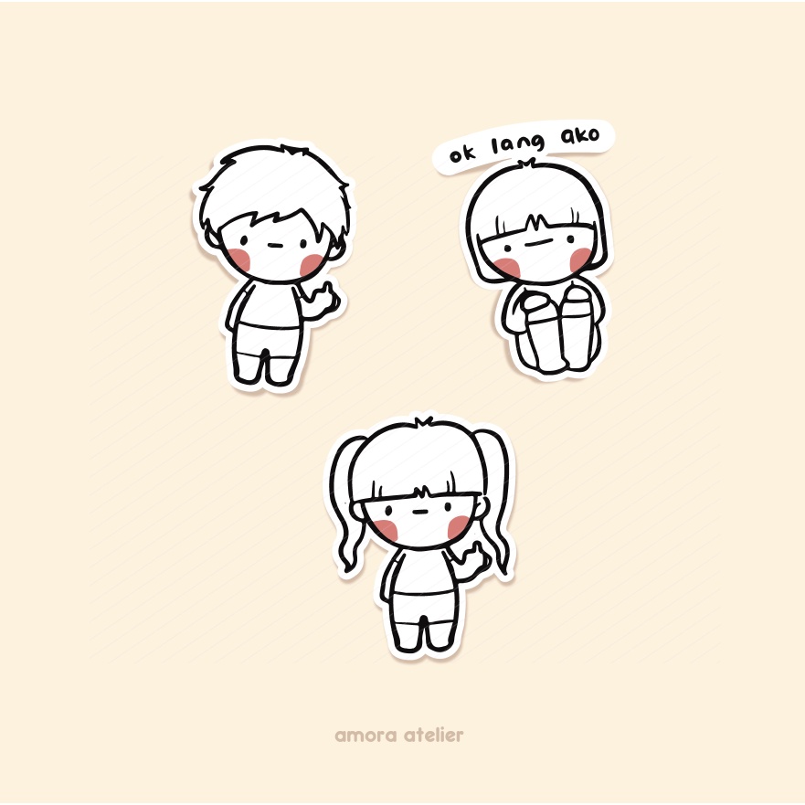 Sticker Pack | Moody Friends Laptop Stickers | Ok Lang Ako, P*kyu ...