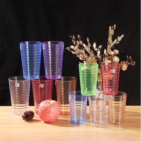 6pcs New Style Acrylic High Grade Plastic Drinking Cups Plastic Water ...