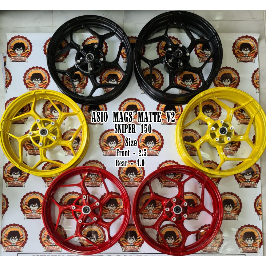 Asio Mags Matte V2 SNIPER150 / 155 ABS / Non-ABS (PLUG AND PLAY!) "PAIR ...