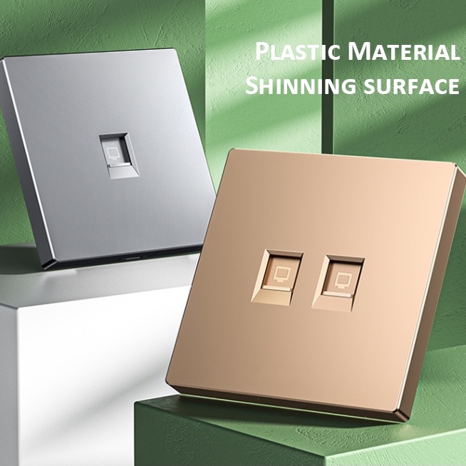 Linkwylan 86x86mm Single 1 Port Faceplate Dual 2 Ports Wall Plate With ...