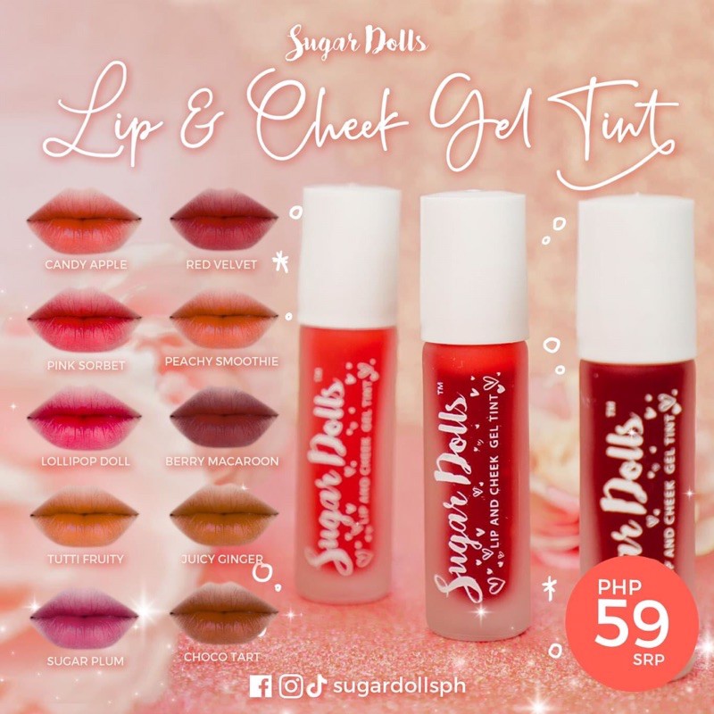 Sugar dolls Lip & Cheek Gel Tint (Organic) | Shopee Philippines