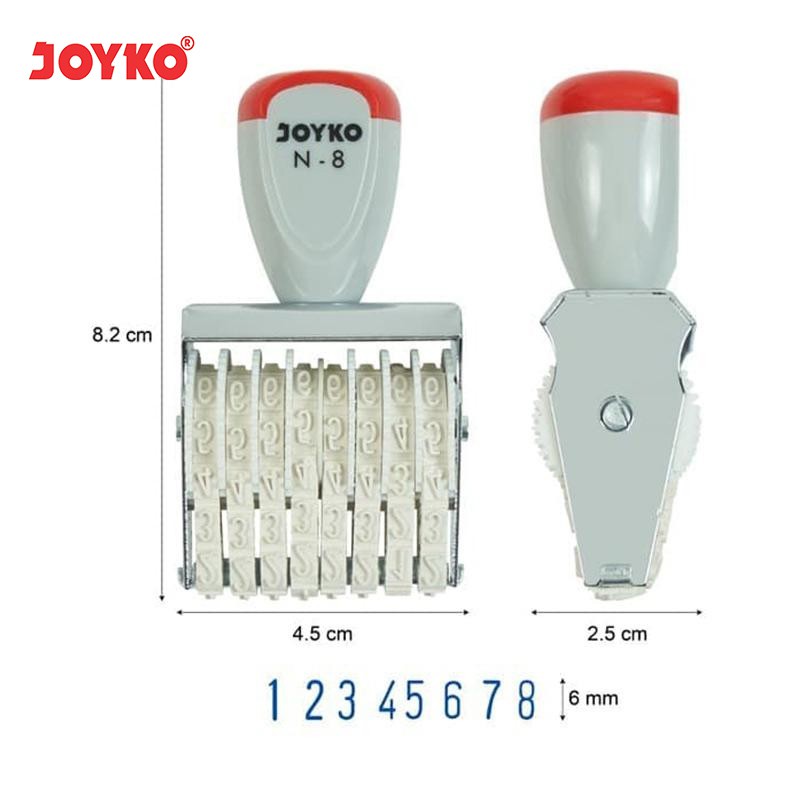 Joyko N-8 Number Stamp [8 Digits] Silver | Shopee Philippines