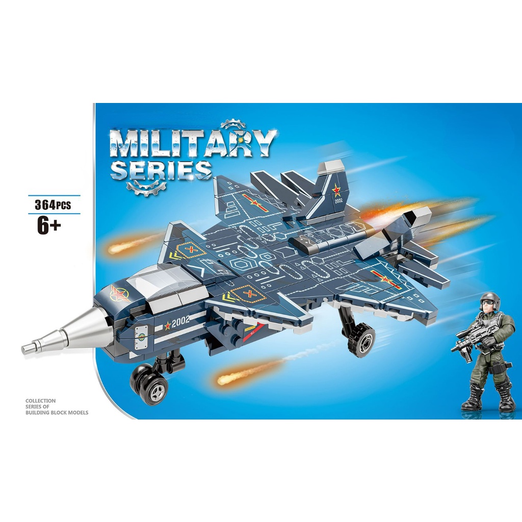 364PCS MOC WW2 Chengdu J-20 Fire Fang Air Fighter Figure Model Toy ...
