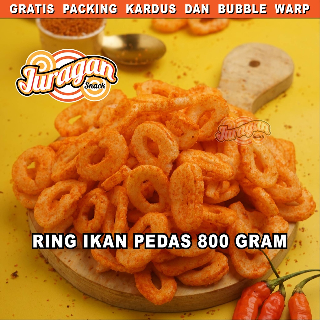Spicy FISH RING CRACKERS 800 grams kilo snacks snacks spicy salty ...