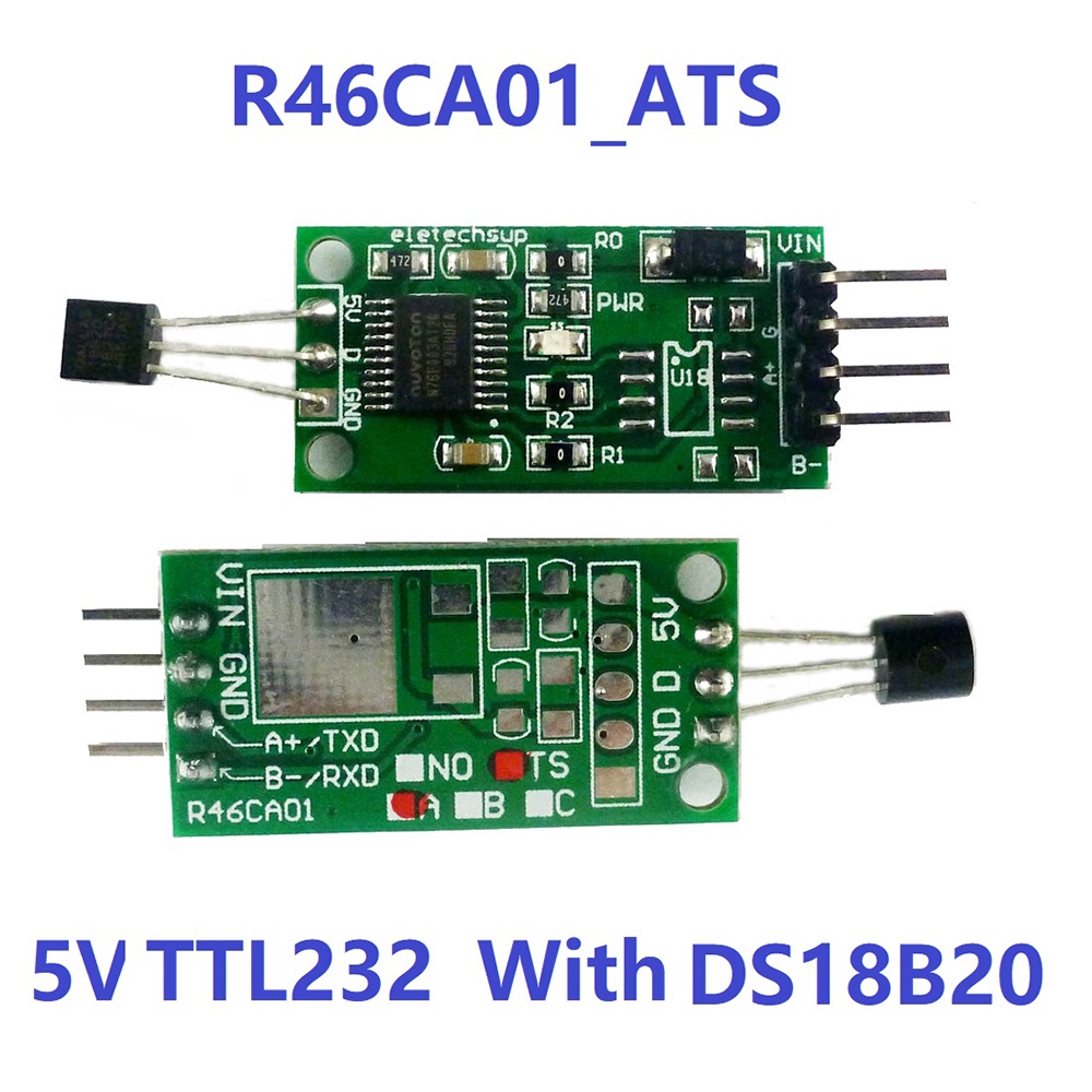 Pcbfun Rs485 Ttl Ds18B20 Temperature Sensor Module Programmable Remote Control Plc Rtu Serial ...