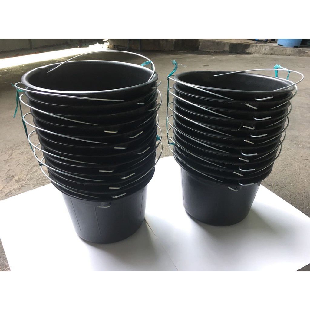 PVC BLACK CEMENT PAIL 24pcs | Shopee Philippines