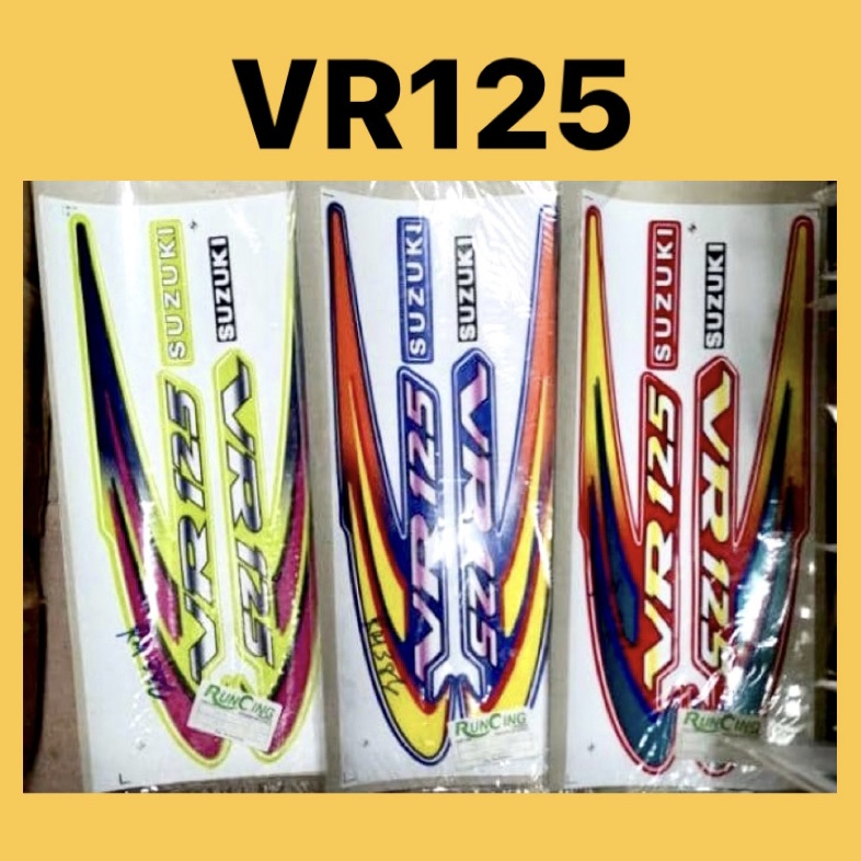 STICKER VR125 decal red blue yellow run cing VR 125 SUZUKI BODY COVER ...