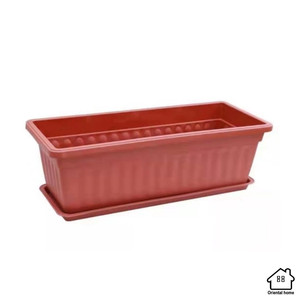 Rectangle Plastic Flower Planter (34cmx18cmx14cm) Plastic Planter For ...