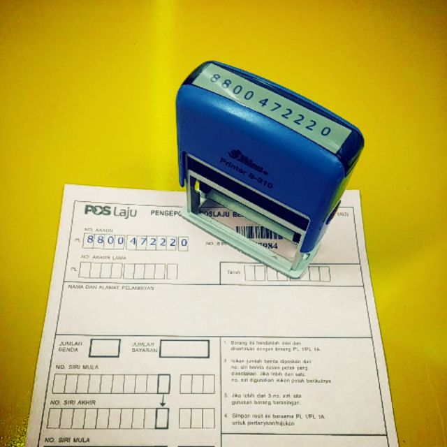 Shopee poslaju account number rubber stamp for PL9 form | Shopee ...