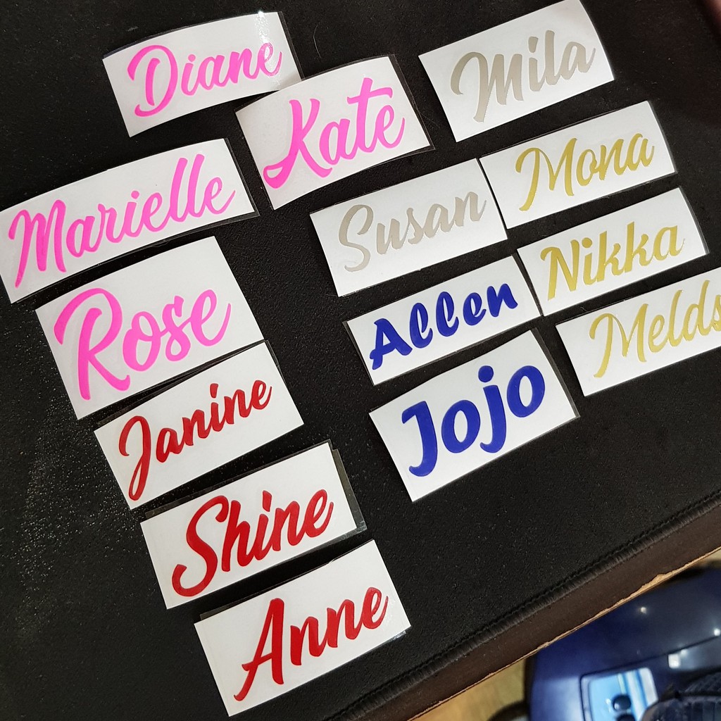 Customized Name, Vinyl Sticker - Cut outs | Shopee Philippines