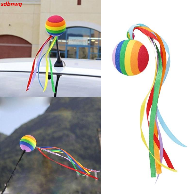 Antenna Ball Car Rainbow Ribbon Antenna Decoration | Shopee Philippines