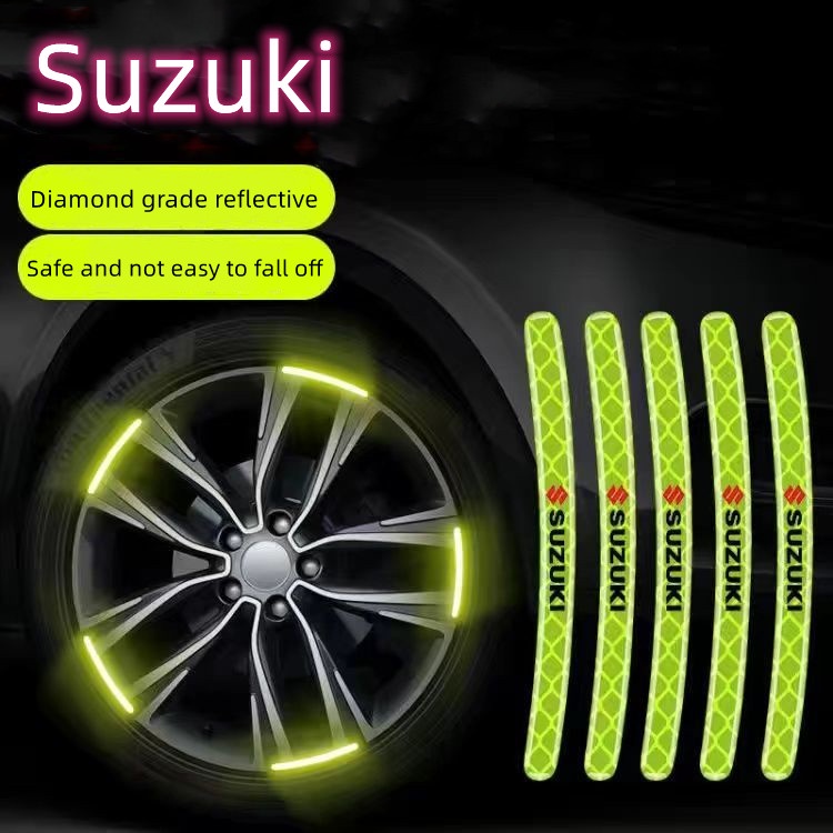 Suzuki 20 sheets of car tires strong reflective warning stickers tire ...