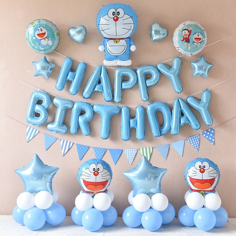38pcs Doraemon Theme Vertical Doraemon Cartoon Character Party ...