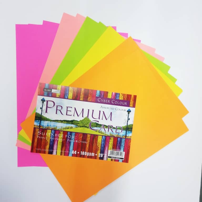 A4 PREMIUM Assorted COLOUR CARD/ Color Card for ART Project, Flyers ...