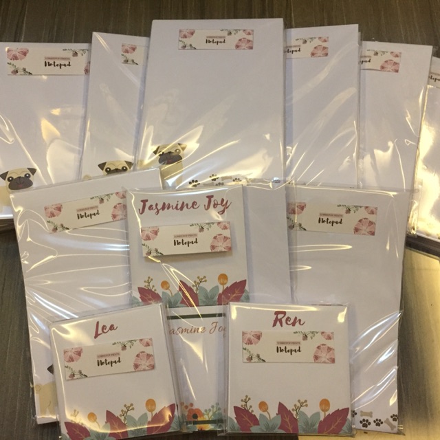 PERSONALIZED NOTEPADS - giveaway souvenir gift memo pad | Shopee ...