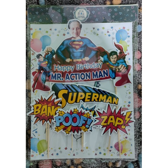 Superman Theme Customized Cake Topper | Shopee Philippines