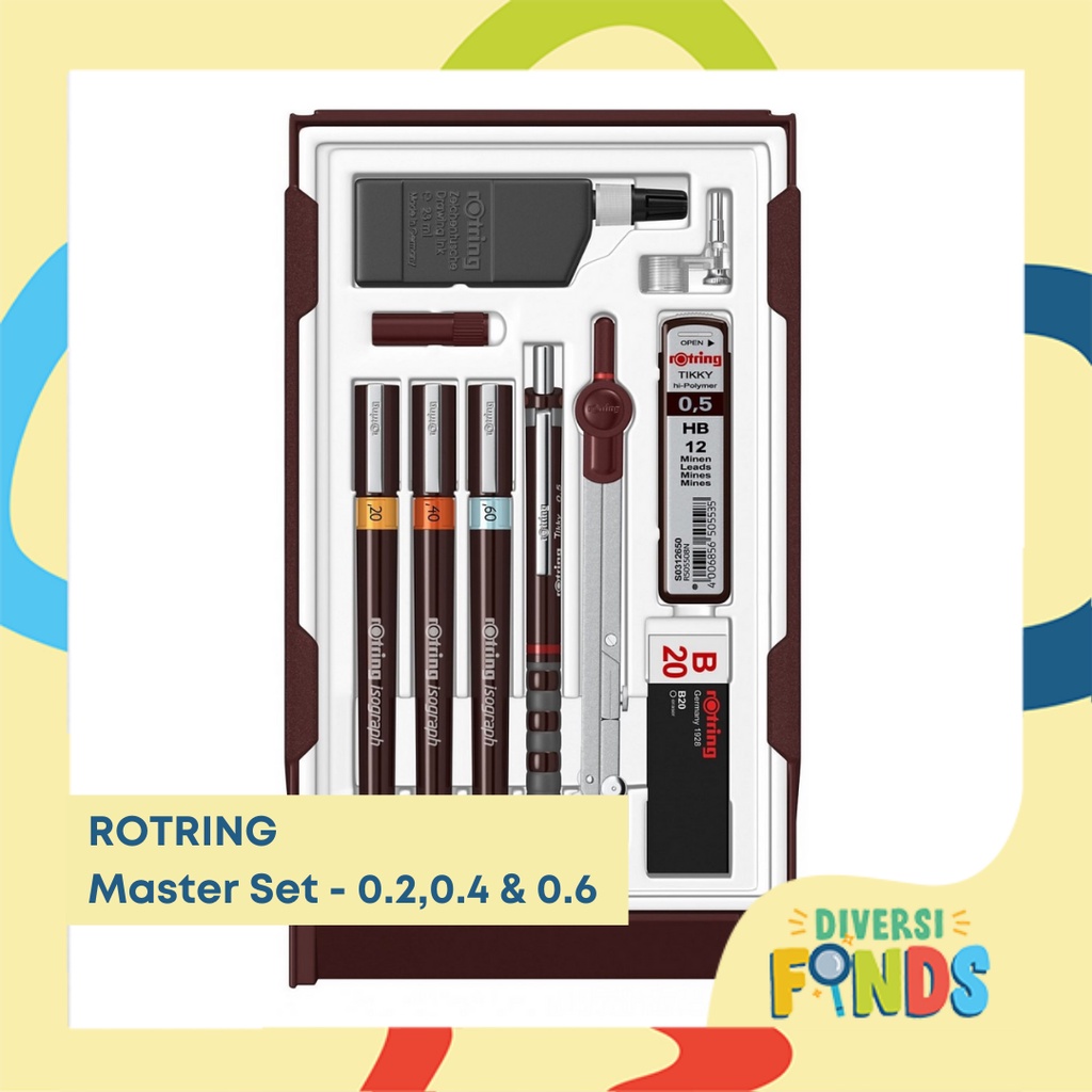 AUTHENTIC! Rotring Isograph College Set (with adaptor) / Master Set ...