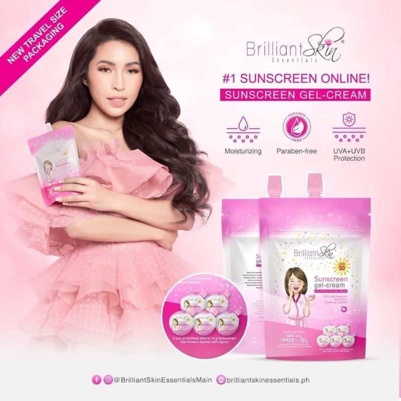 BRILLIANT SUNSCREEN GEL CREAM 65g | Shopee Philippines