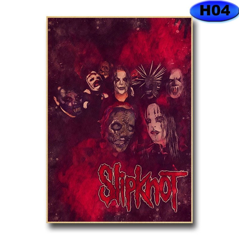 Metal Rock Band Slipknot Poster Retro Kraft Paper Posters and Prints ...